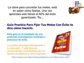 Como fijar metas y objetivos practicos | PPT