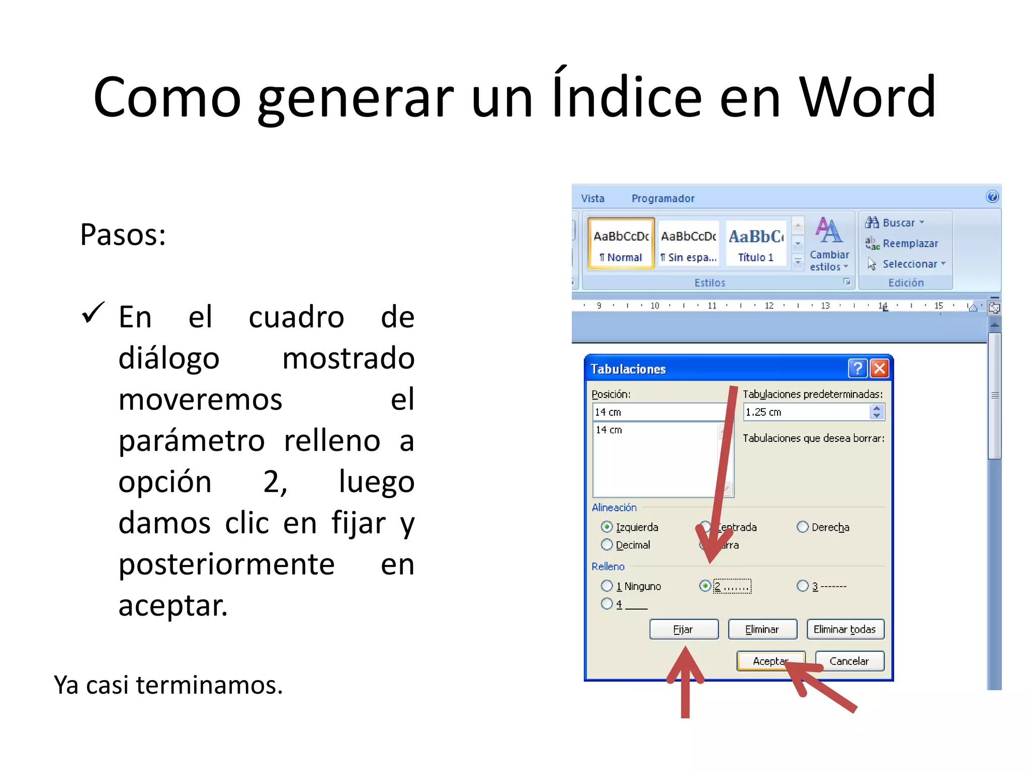 Como generar un índice en word | PPTX