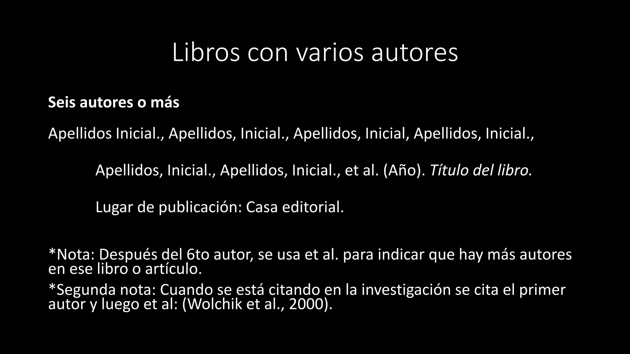 Referencias Bibliográficas APA 6ta Edición | PPTX