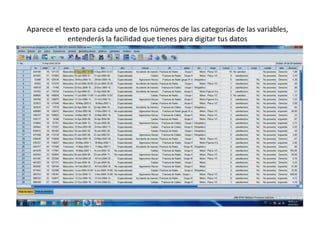 Como hacer una base de datos en spss | PPTX