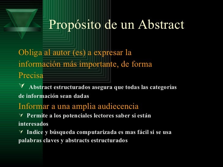 Como hacer un abstract