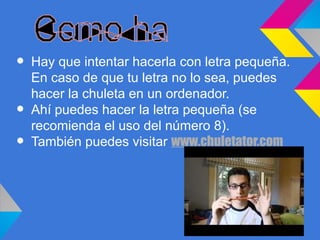Como hacer una buena chuleta 1.c gorka moreno, arkaitz gomez y paul ...