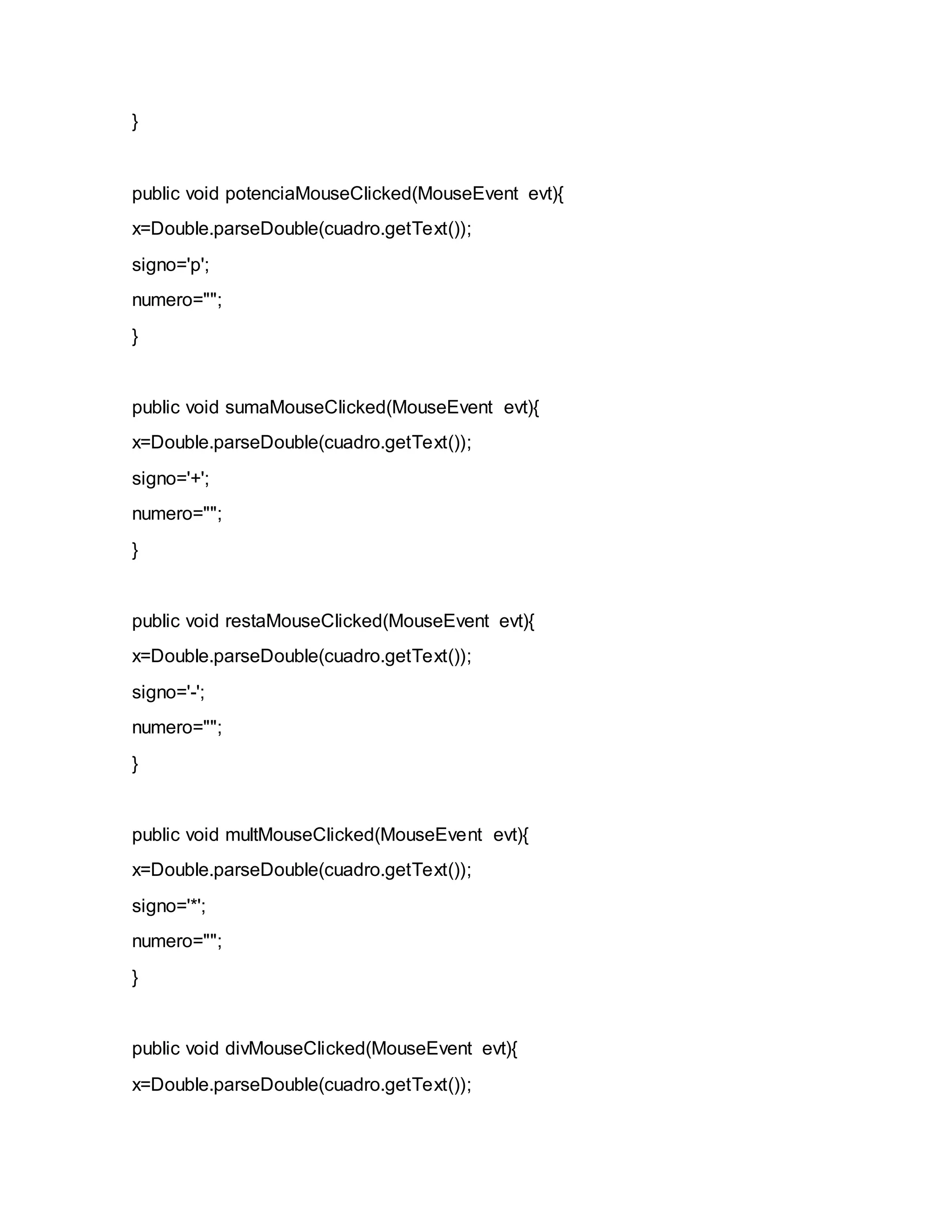 Como hacer una calculadora en java | DOCX