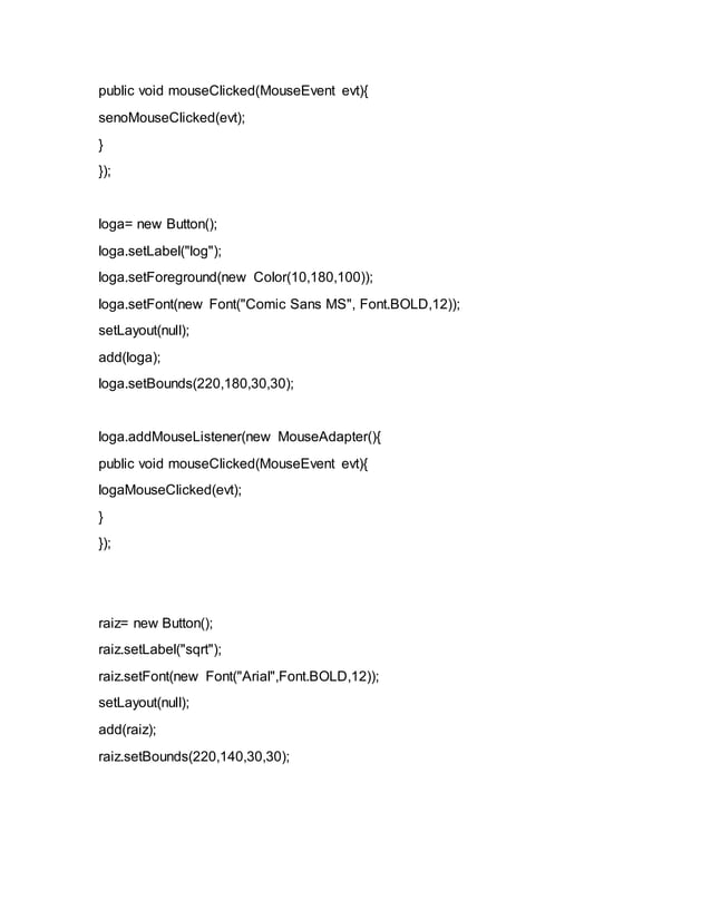 Como hacer una calculadora en java | DOCX