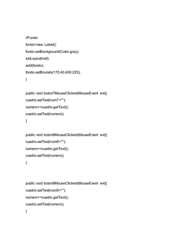 Como hacer una calculadora en java | DOCX