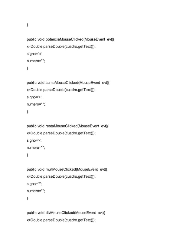 Como hacer una calculadora en java | DOCX