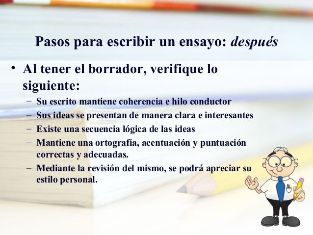 Pasos Para Hacer Un Ensayo