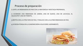 Como hacer un sandwich | PPTX