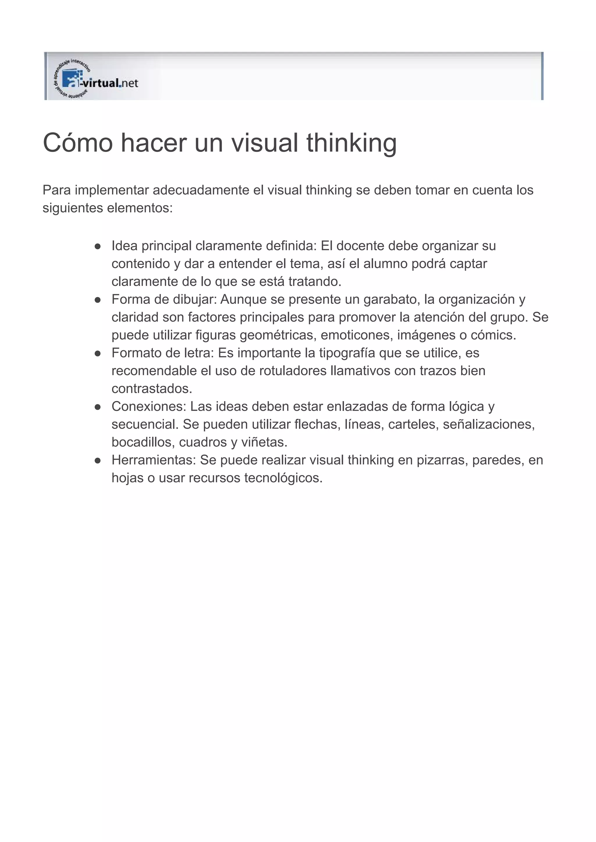 Cómo hacer un visual thinking | PDF