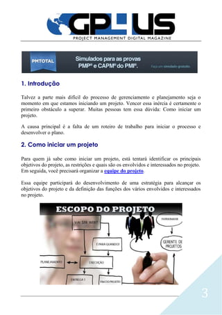 Como iniciar um projeto: Detalhes do que e preciso saber e fazer | PDF