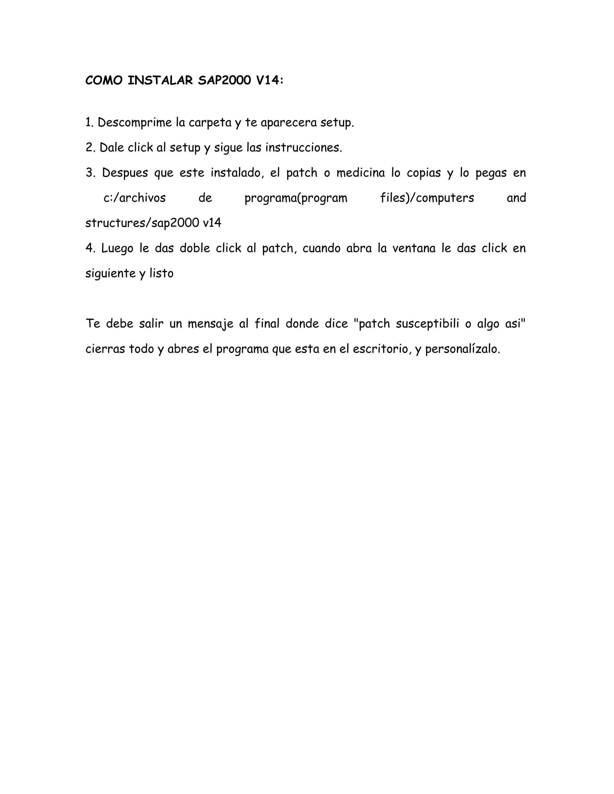 COMO INSTALAR SAP2000 V14.doc