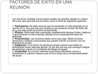 Como organizar una reunión | PPSX