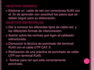 Como ponchar un cable utp | PPTX