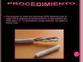 Como ponchar un cable utp | PPTX
