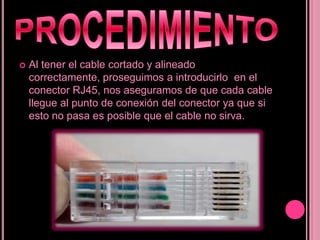 Como ponchar un cable utp | PPTX