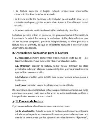 Como, Por qué y Para qué Leer | DOCX