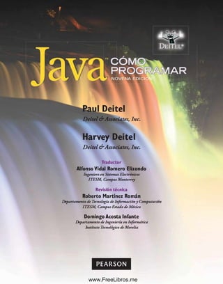Como programar java, 9na edicion deitel | PDF