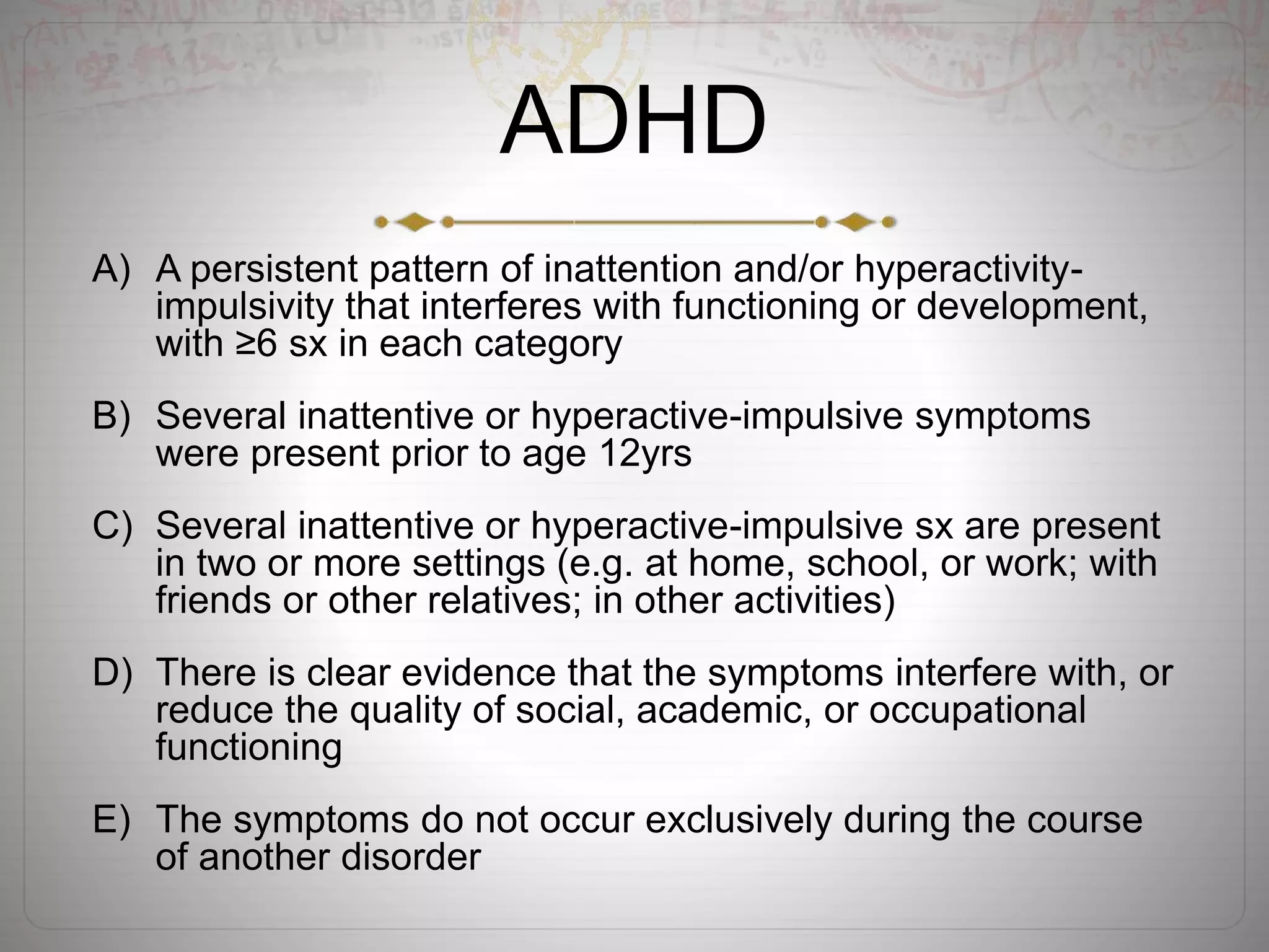 Comorbid adhd conditions | PPTX