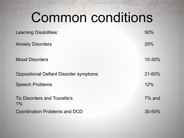 Comorbid adhd conditions | PPTX