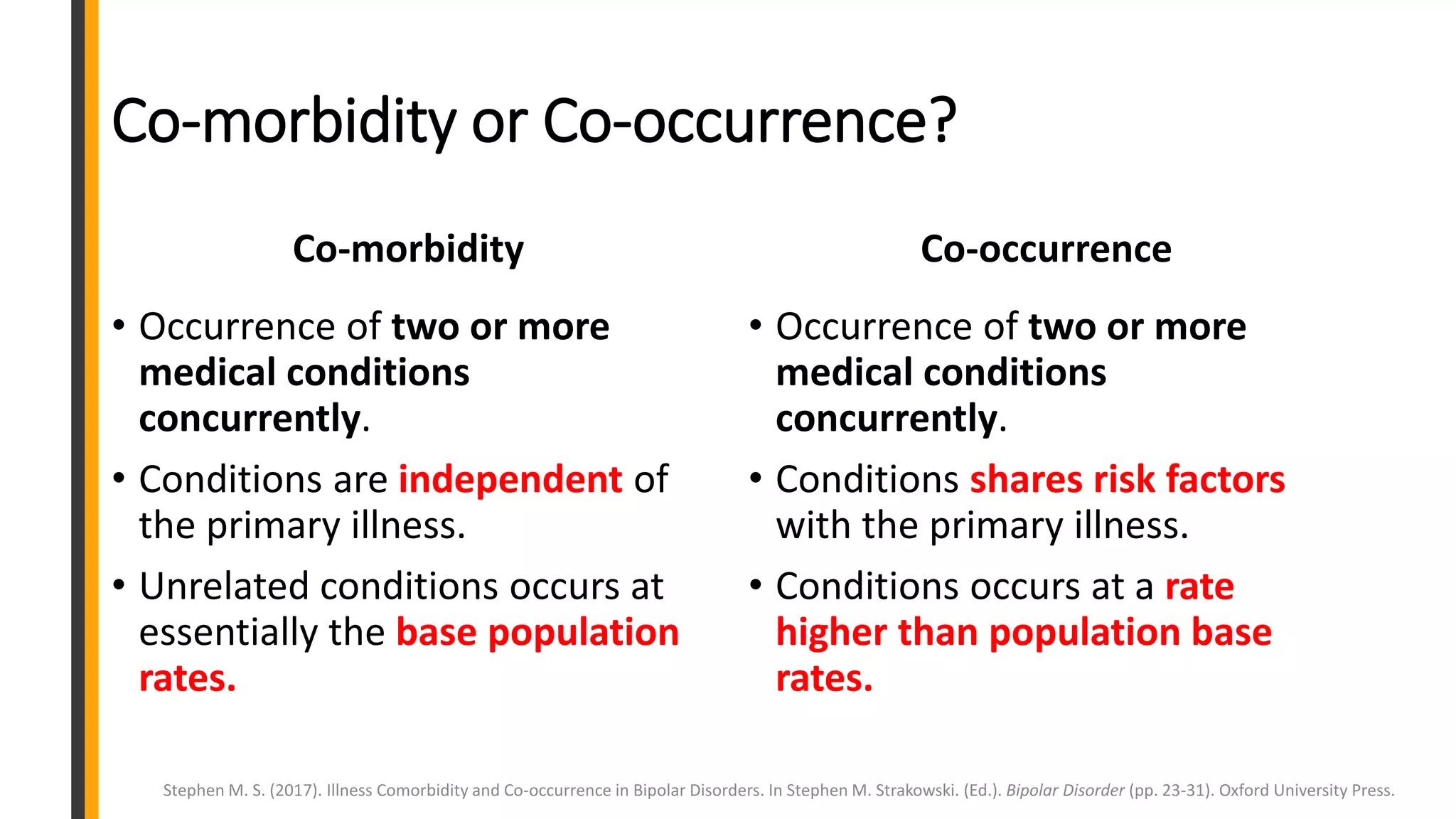 Comorbidities in bipolar disorder | PPTX