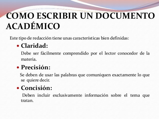 COMO REDACTAR UN DOCUMENTO