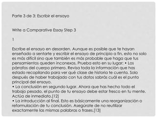 Como redactar un ensayo comparativo | PPTX