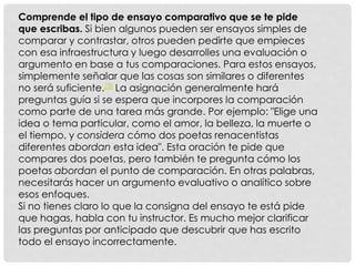 Como redactar un ensayo comparativo | PPTX