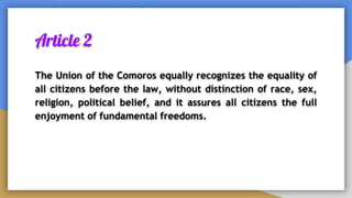 Constitution of Comoros | PPTX