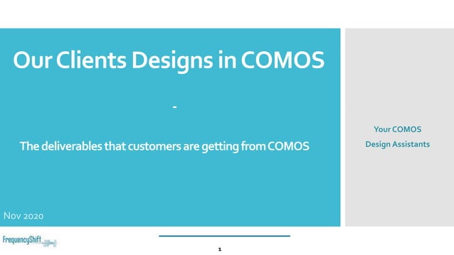 COMOS Engineering and Design Deliverables | PPTX