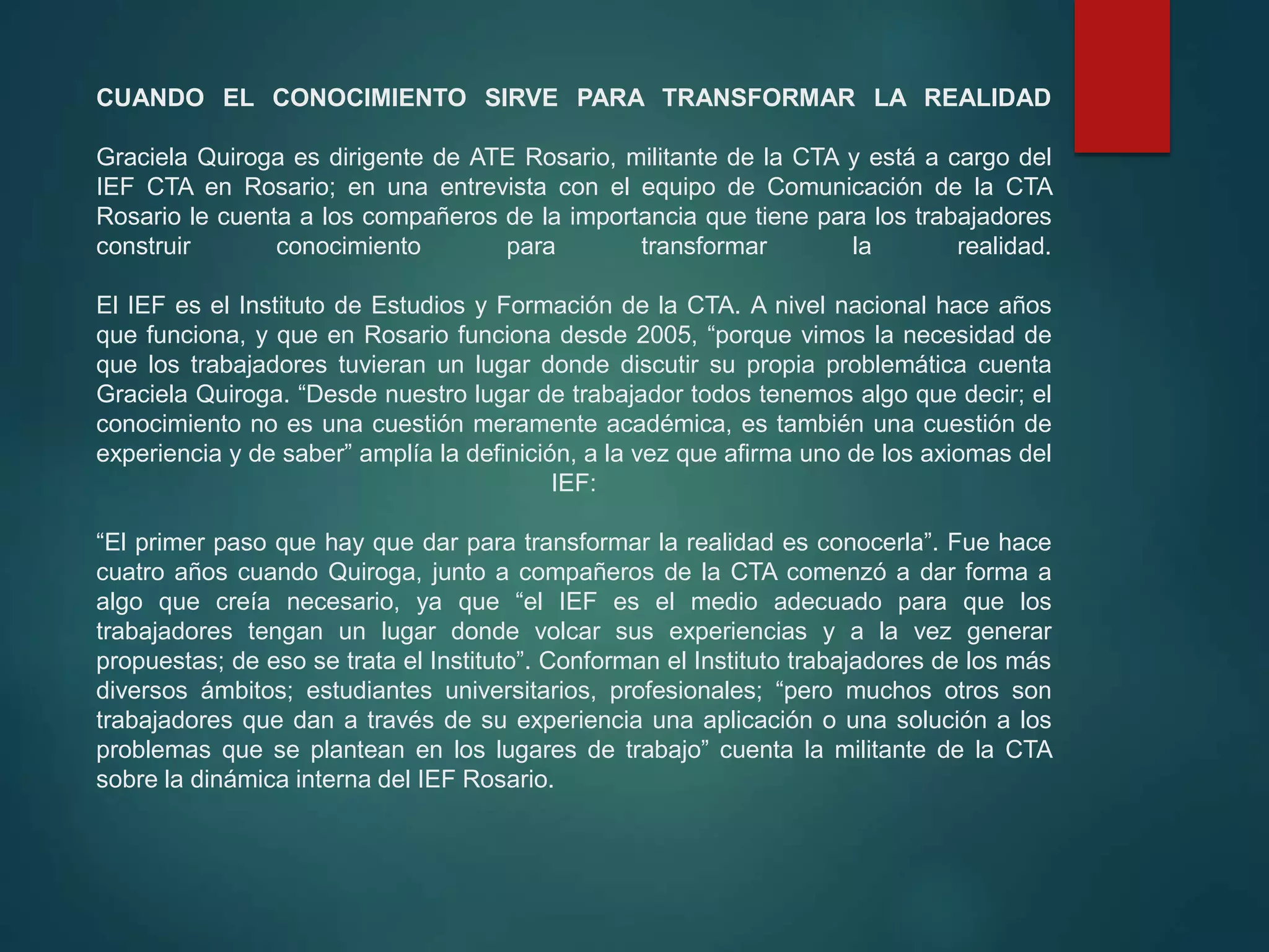 Como se construye el conocimiento para transformar lo | PPTX