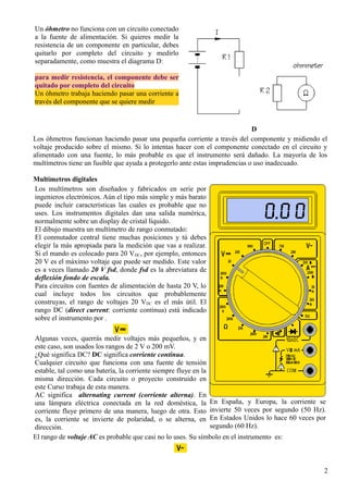 Multímetro¿Como se hace para medir? | PDF