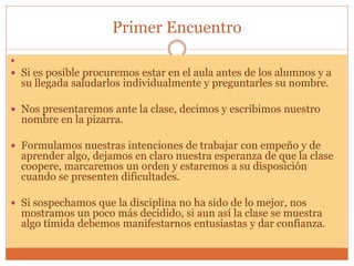 Como se inicia el trabajo con clase nueva clasee | PPTX