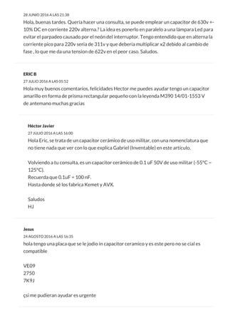 Como se leen los valores de los capacitores inventable | PDF