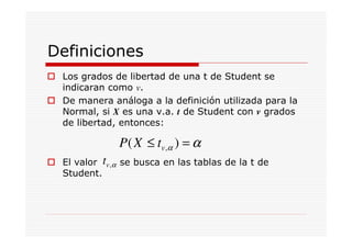 Como se utiliza la tabla t de student (formulas) | PPT