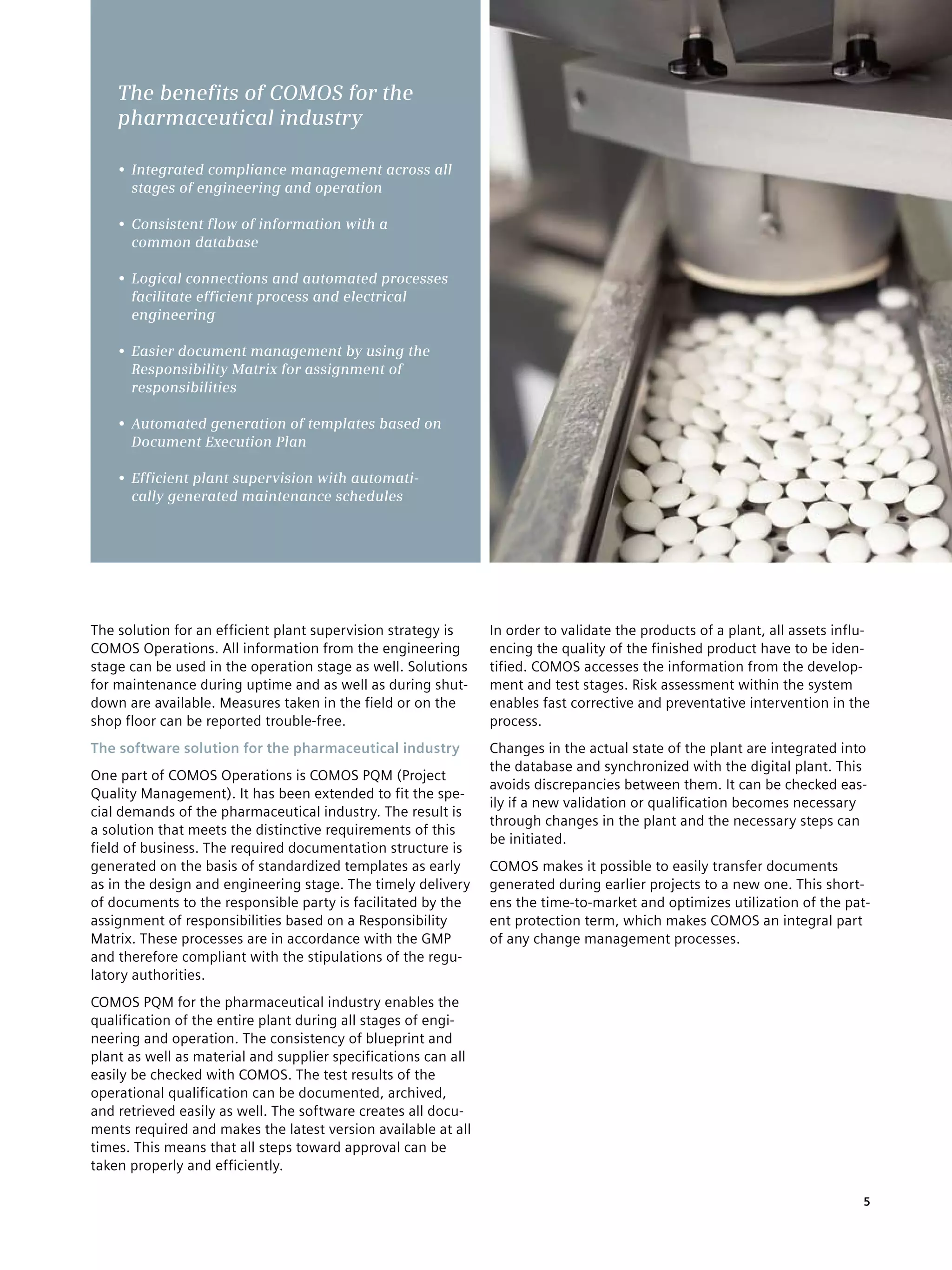 COMOS for Pharma | PDF