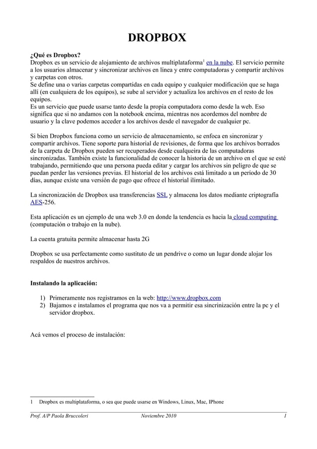 Como usar dropbox | PDF