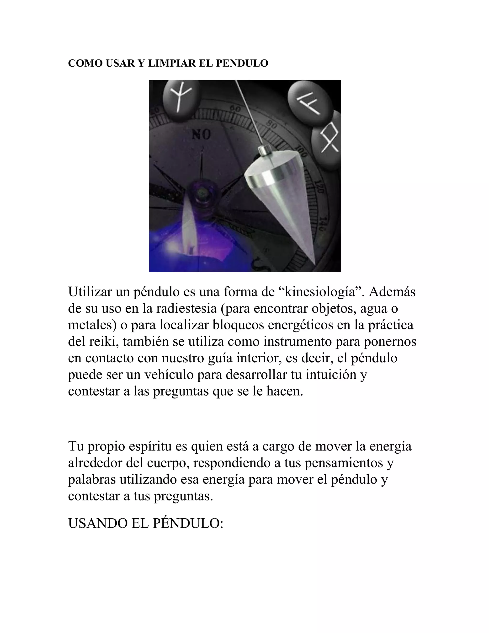 Como usar el pendulo | PDF | Science