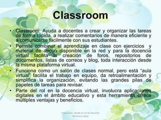 Como utilizar classroom desde el rol de docente | PPTX