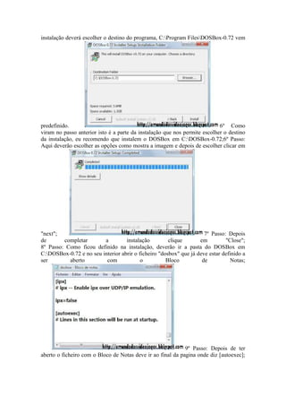 Como utilizar o dosbox | DOCX