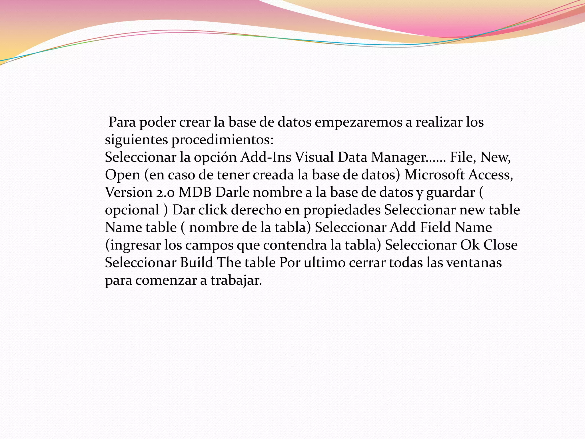 Como utilizar sql en visual basic 6 | PPTX