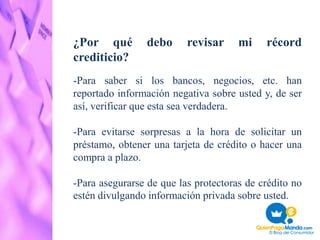 Cómo verificar su récord crediticio | PPTX