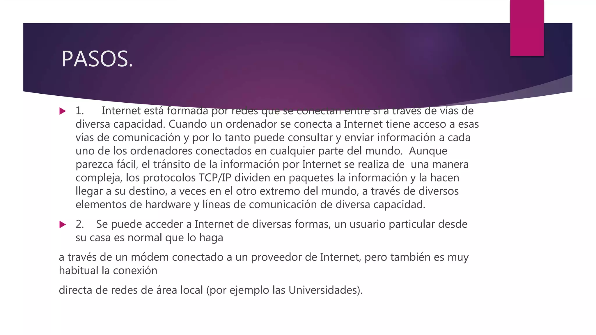 Como viaja la información en internet | PPT