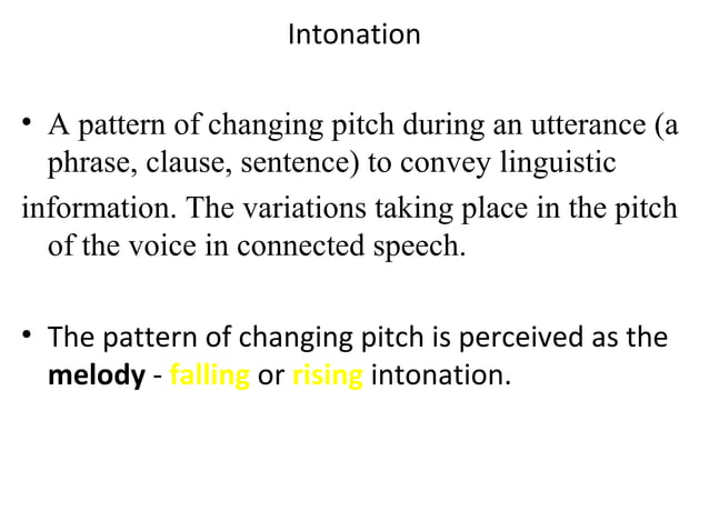 Teaching Intonation Pattern | PPT | Secondary Education | Education
