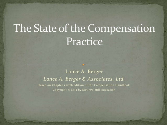 The State of the Compensation Practice | PPT