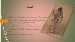 uses of computer in industry,robots,simulations | PPTX