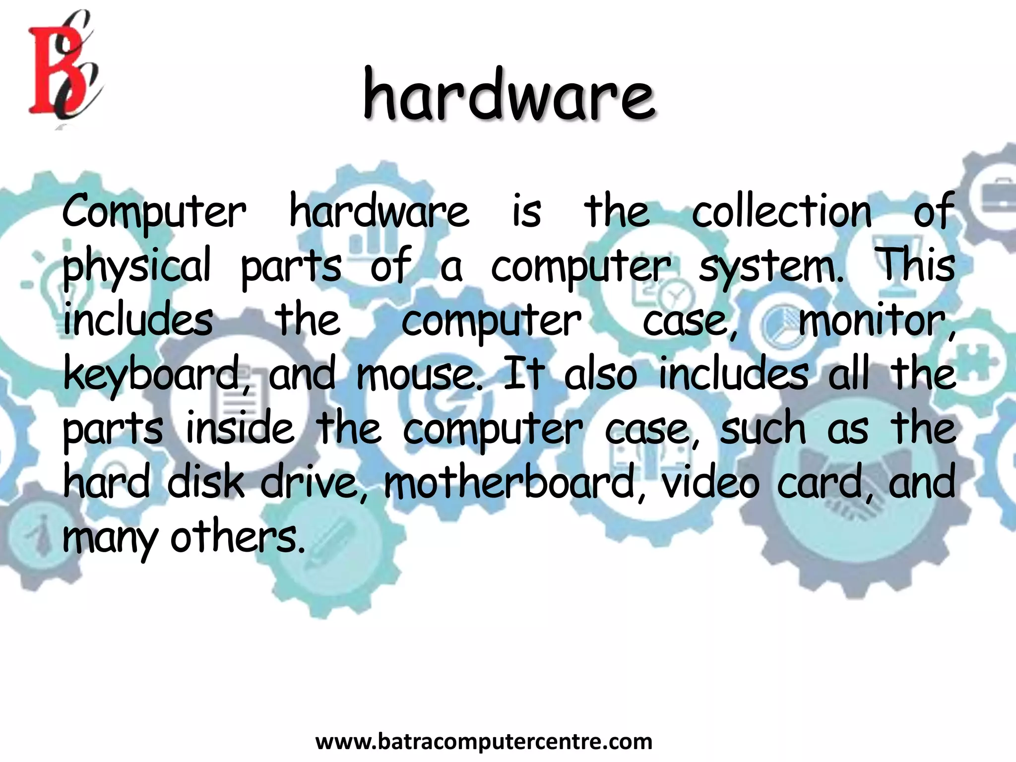 Presentation on basics of computer!!! By Taniya | PPT