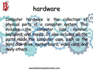 Presentation on basics of computer!!! By Taniya | PPT