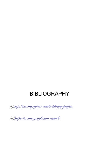 Library Management Project (computer science) class 12 | ODT