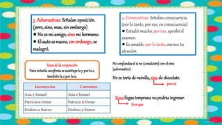 COMP. LINGUISTICA.pptx clases de conjunciones para cuarto grado | PPTX