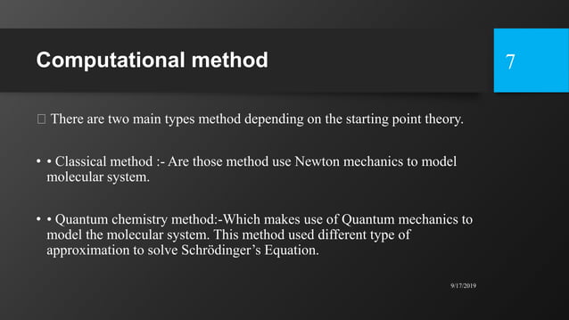 Advantages and applications of computational chemistry | PPTX ...